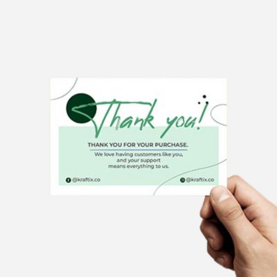 Custom Spot UV Thank You Cards | Luxury Business & Wedding Stationery